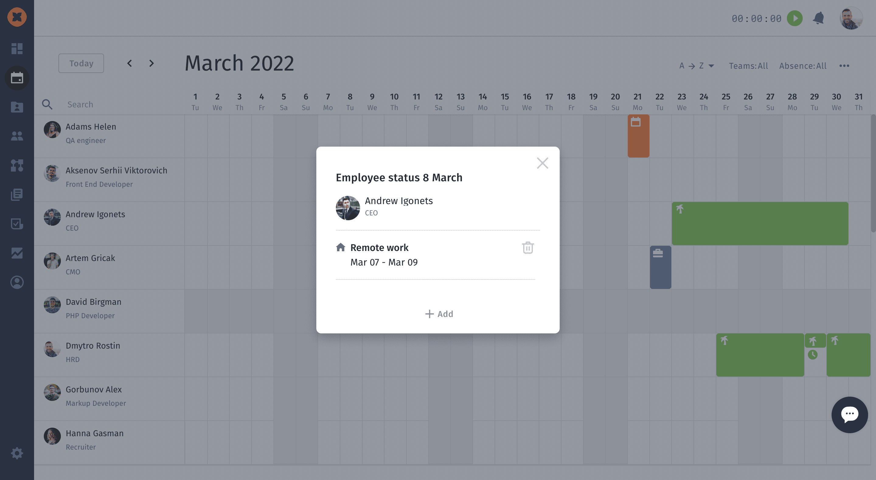 Employee leave and absence management — HRM Hurma